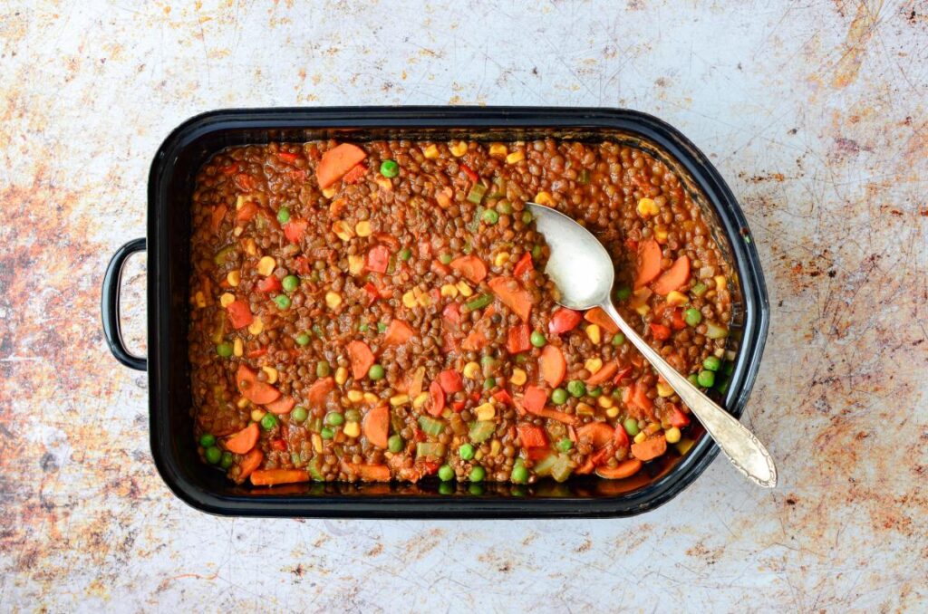 Vegetarischer Shepherd's Pie mit Linsen und buntem Gemüse - Vollwert-Blog